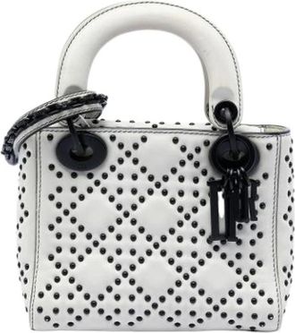 Dior Pre-owned Lady Dior Handbag - Femme - Pre-owned - Blanc - Taille: ONE Size