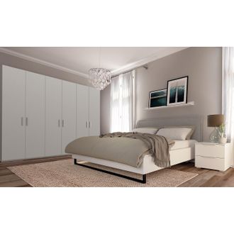 Skøp home24 Drehtürenschrank pure 270 x 222cm Grau/Seidengrau
