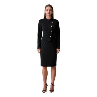 Joseph Ribkoff Kleid mit Stehkragen - - Dresses - Damen - Schwarzk - 2XL