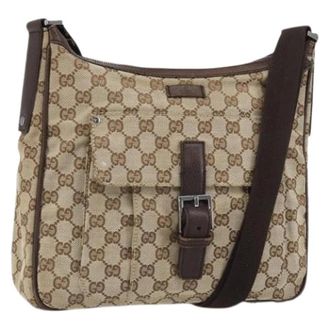 Gucci Pre-owned Canvas Umh&auml;ngetasche - - Pre-owned - Damen - Beige - ONE SIZE
