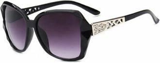 Generic Lunettes de soleil tendance pour femmes - Lunettes de soleil violettes de luxe - Nuances miroir féminines - 01 noir - Taille unique 2026