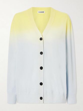 Jil Sander Cardigan En Laine &Agrave; D&eacute;grad&eacute; - Multicolore