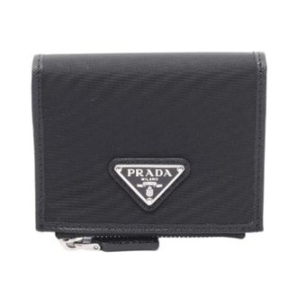 Prada Pre-owned Re-Nylon Leder Geldb&ouml;rse - - Pre-owned - Damen - Schwarzk - ONE SIZE