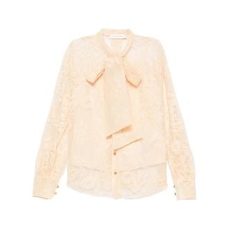 Zimmermann Valiant Spitzen-Bluse mit Schleife - - Blouses & Shirts - Damen - Rosa - M