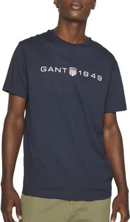 GANT T-Shirt Graphique imprim&eacute; pour Homme, Bleu Nuit, XL EU, Bleu Nuit, XL