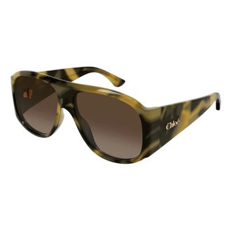 Chlo&eacute; Lunettes de soleil aviateur - Femme - Accessoires - Brun - Taille: 60 MM