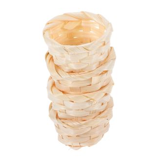 Soimiss 4st&uuml;cke Geflochtener Bambuskorb Winzig Miniaturkorb Aus Bambus Kleiner Geflochtener Korb F&uuml;r Dekoration Puppenhaus-zubeh&ouml;r DIY-bastelarbeiten Fotorequ