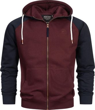 Indicode Herren INPulko Kapuzensweatjacke | Hoodie Kapuzenpullover Pulli für Männer Fudge, XL