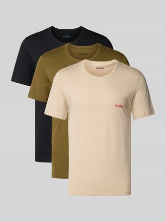 HUGO BOSS T-Shirt mit Label-Print im 3er-Pack