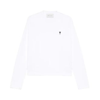 Ami Femme, Sweatshirts et sweats &agrave; capuche, Blanc, Taille: 38 FR Contrasted Ami de Coeur SweaT-shirt