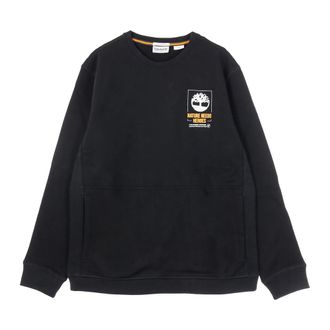 Timberland Schwarzer Leichter Crewneck Sweatshirt mit K&auml;ngurutasche - - Sweatshirts & Hoodies - Herren - Schwarzk - M