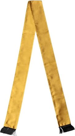 Dolce & Gabbana Homme, Accessoires, Jaune, Taille: ONE Size Foulard en soie &agrave; franges pour le cou