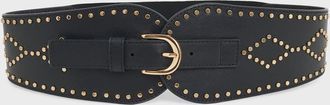 Gerard Darel Ceinture corset en cuir - OLYMPE STUDS - Noir