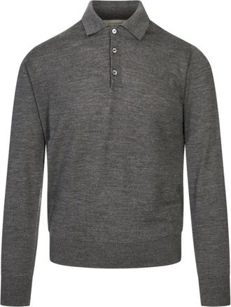 Canali Homme, Tops, Gris, Taille: L Polo Boutonn&eacute;e