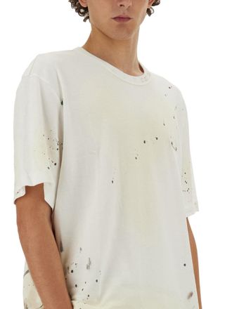 Helmut Lang Printed Cotton T-Shirt - White