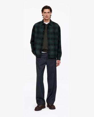 Arket Lockeres Overshirt Aus Wollmischung -Gr&uuml;n