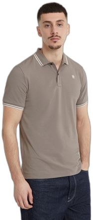 G-Star RAW Herren Dunda Slim Stripe Poloshirt, Grau (Rock Ridge D17127-5864-G294), L