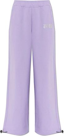 Versace Jeans Couture Femme, Pantalons, Violet, Taille: 42 FR Pantalon de surv&ecirc;tement avec chevilles resserr&eacute;es
