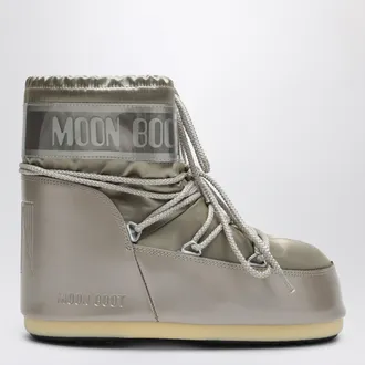 Moon Boot Icon Low Glance Stiefel in Platin