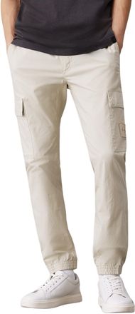 Calvin Klein Herren Cargo Hose Skinny Fit mit Taschen, Beige (Pelican), 28W