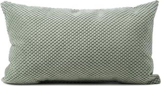 G&ouml;zze Kissen Sven, Dekokissen in genoppter Optik, Weiches Sofakissen mit F&uuml;llung, 100% Polyester, 30 x 50 cm - Eukalyptus