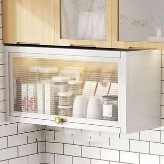 Generic H&auml;ngeschrank Mehrzweckschrank Metall L&auml;nge 40/50/60/80/100 cm Schrankt&uuml;r Mit Hydraulischer St&uuml;tzstange 360&deg;-Rundumschlie&szlig;bar for Wohnzimmer, K&uuml;chen Un