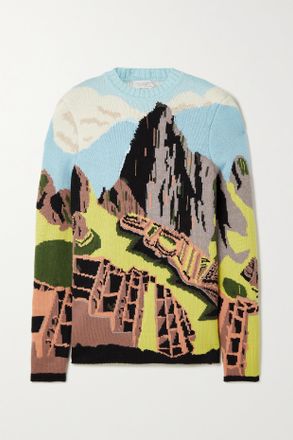 Gabriela Hearst Pull En Cachemire Jacquard &Agrave; Broderies Ines - Vert