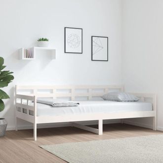 vidaXL Lit de jour Blanc Bois massif de pin 90x190 cm