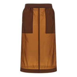 Saint Laurent Bleistiftrock aus Nylon - - Skirts - Damen - Braun - S
