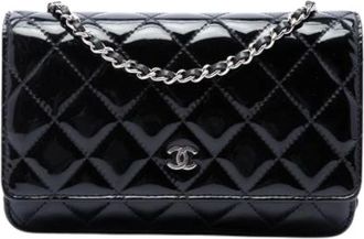 Chanel Portefeuille sur cha&icirc;ne Pre-owned - Femme - Pre-owned - Noir - Taille: ONE Size