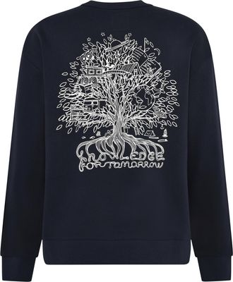 Knowledge Cotton Apparel Herren vegan Sweatshirt Sos Rundhalsausschnitt R&uuml;cken Print Night Sky