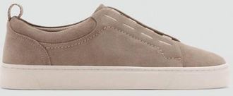 Mango Baskets en cuir su&eacute;d&eacute; avec semelle Vibram marron clair/pastel - Homme - 40 - MANGO MAN
