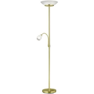 Reality Lampadaire Avec Spot De Lecture Gerry Laiton Blanc Verre &Oslash;34 cm Trio Lighting