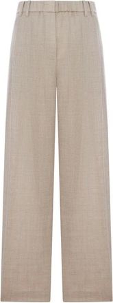 Brunello Cucinelli Femme, Pantalons, Beige, Taille: 40 FR Straight Pantalons