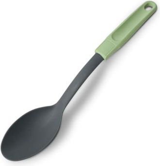 Fackelmann Fackelmann Ecolution Servierl&ouml;ffel - Kochl&ouml;ffel aus Holzfasern und Bio-Kunststoff - 33 cm x 6 cm gro&szlig;er Pfannenl&ouml;ffel in Mintgr&uuml;n/Steingrau