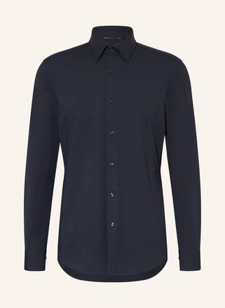 HUGO BOSS Jerseyhemd Hank Slim Fit blau