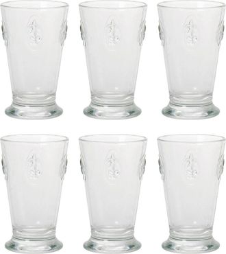 La Rochère sufe Longdrinkglas Fleur de LYS 30cl (6er-Set) - Glas - Highballglas - Trinkglas - Zuhause - 6 Stück (1er Pack) - 180 ml