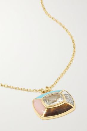 Emily P. Wheeler + Net Sustain Bernadette Mini Patchwork Kette Aus Recyceltem 18 Karat Gold Mit Mehreren Steinen