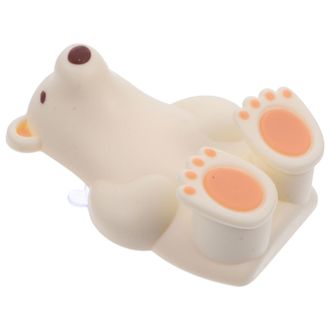 FOMIYES Silikon Zahnb&uuml;rstenhalter mit Saugnapf f&uuml;r Badezimmerwand H&auml;ngender Wandhalter in Cremewei&szlig; Platzsparend und Bruchfest