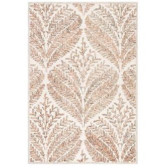 Safavieh Modern Teppich für Wohnzimmer, Esszimmer, Schlafzimmer - Capri Collection, Kurzer Flor, Beige und Elfenbein, 61 X 91 cm