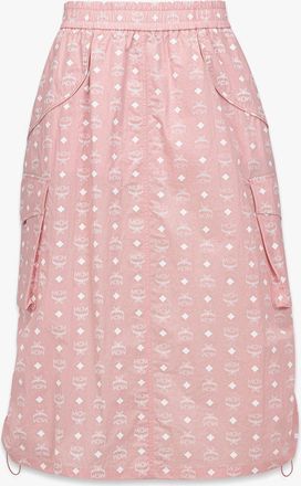 MCM Midirock mit Monogramm aus recyceltem Nylon