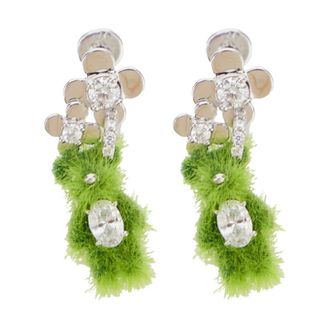 Yvmin Yvmin, Femme, Accessoires, Vert, Taille: ONE Size Mini Bear Flower Earring