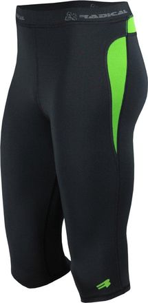 Rough Radical Herren Funktions Laufhose Fitnesshose Tights Rapid 3/4 (XXL, schwarz/grün)