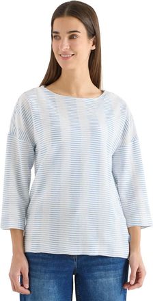 Cecil Gestreiftes Strukturshirt Cloud Blue XXL