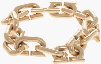 Ferragamo Gold Finished MAXI CHAIN Necklace Gr&ouml;&szlig;e Unica