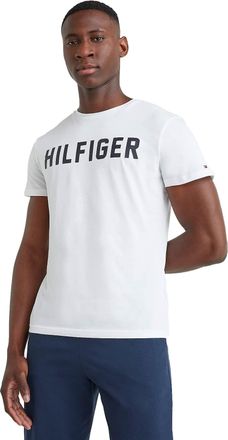 Tommy Hilfiger Herren T-Shirt Cn Ss Tee Hilfiger mit Rundhalsausschnitt, Wei&szlig; (White), S