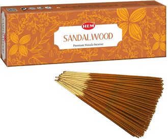 Hem Premium Sandalwood Masala Incense Sticks | Soothing Aroma, Air Purifier for Meditation | Aromatherapy Incense for Anxiety & Stress Relief | Gift Set |