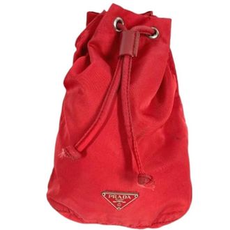 Prada Pre-owned Nylon Bucket Bag - - Pre-owned - Damen - Rot - ONE SIZE