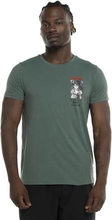 Capslab Tee Shirt Homme Attaque des Titans, T Shirt Regular fit, Bleu Taille L