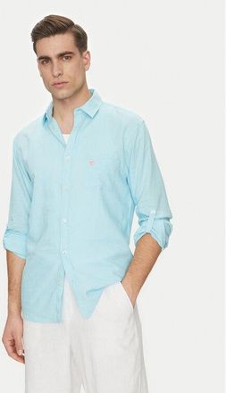 Guess Hemd F4GH00 WG3L0 Himmelblau Regular Fit